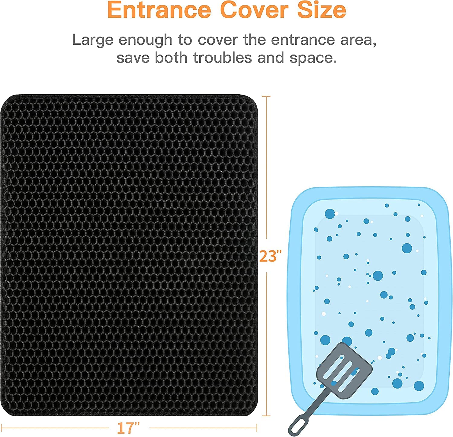 Cat Litter Trapping Mat Small (23" x 17")丨Cat Litter Mat Kitty Litter ...